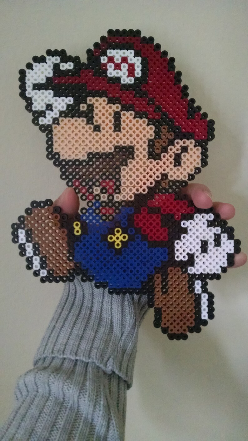 Mario // Super Paper Mario // Perler Bead Art - Etsy