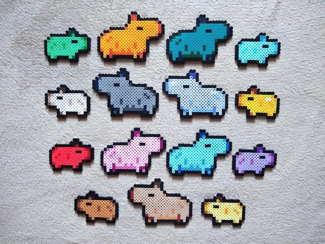 Capybaras // Fields of Mistria // Perler Bead Art - Etsy UK