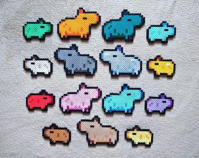 Cute Capybara Bead Art - Etsy