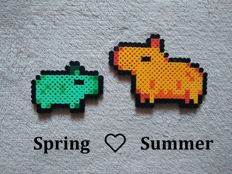 Capybaras // Fields of Mistria // Perler Bead Art - Etsy