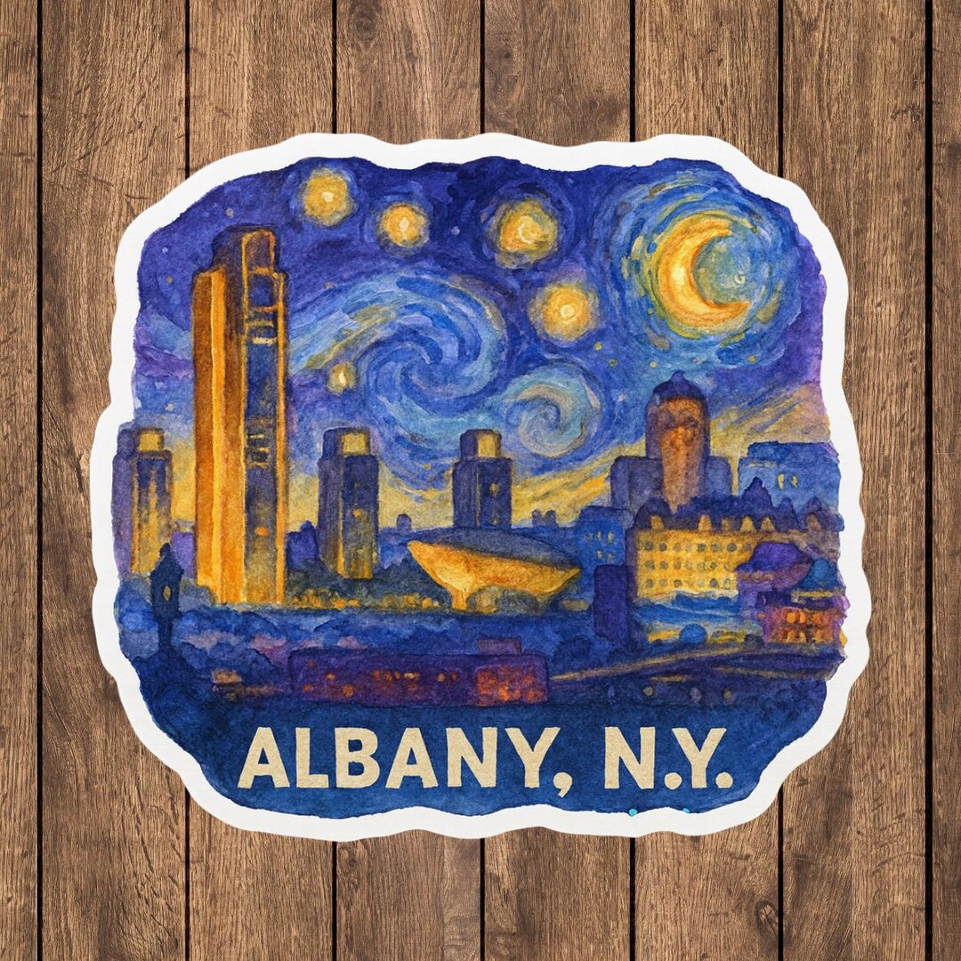 Albany Starry Night Sticker - Etsy