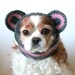 Sock Monkey Dog Snood Hand Knit Long Ear Covering Cold Weather Snood 3 ...