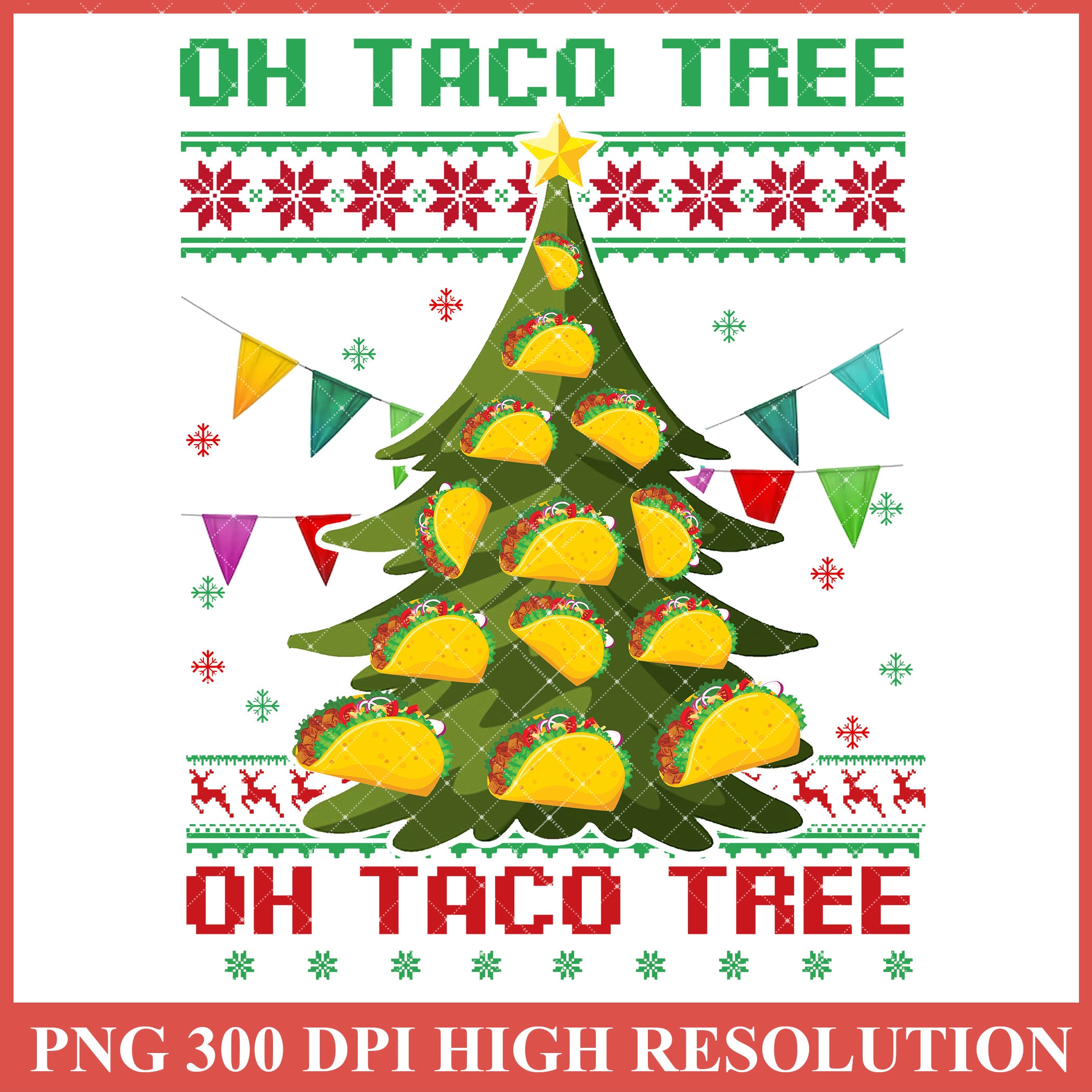 Oh Taco Tree PNG Taco Christmas Tree PNG Mexican Christmas - Etsy