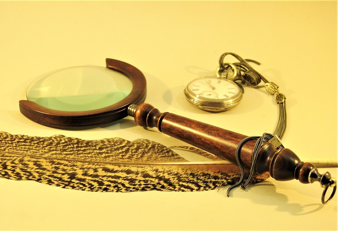Magnifying Glass,custom Handmade, Walnutwood and Brass 3 - Etsy