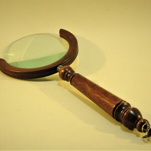 Magnifying Glass,custom Handmade, Walnutwood and Brass 3 - Etsy