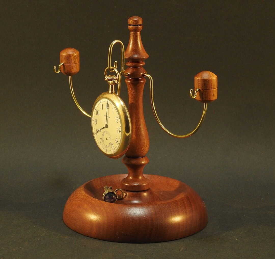 Pocket Watch Stand / Holder Hand Made (8) Duka Wood - Etsy