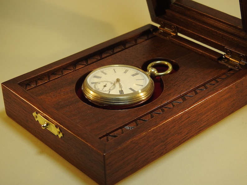 Pocket Watch Box Wood Hand Madeantıque Style - Etsy