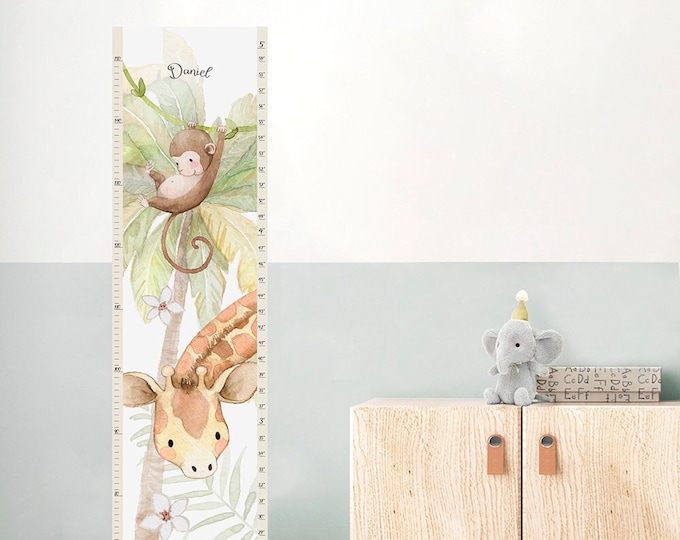 Woodland Growth Chart, Canvas Growth Chart, Woodland Floral Crown ...
