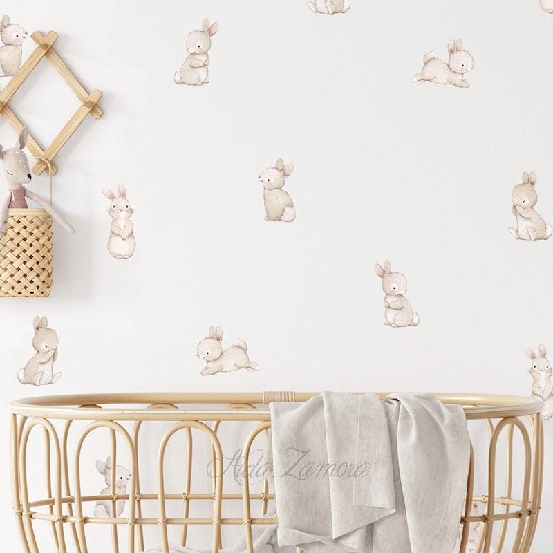 Bunny Wall Decal - Etsy