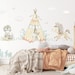 High QUALITY Fabric Wall Decal, NATIVE AMERICANS, Nursery Wall Decal ...