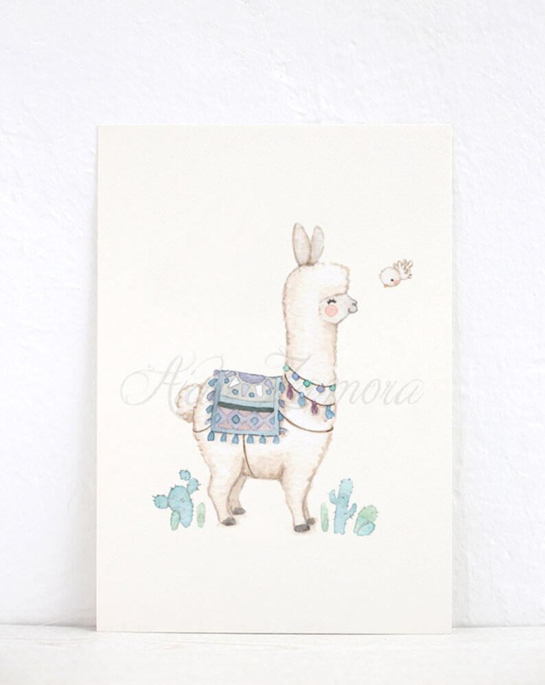 SET of Three Personalized Prints "llamas" Nursery Wall Art, Llamas ...