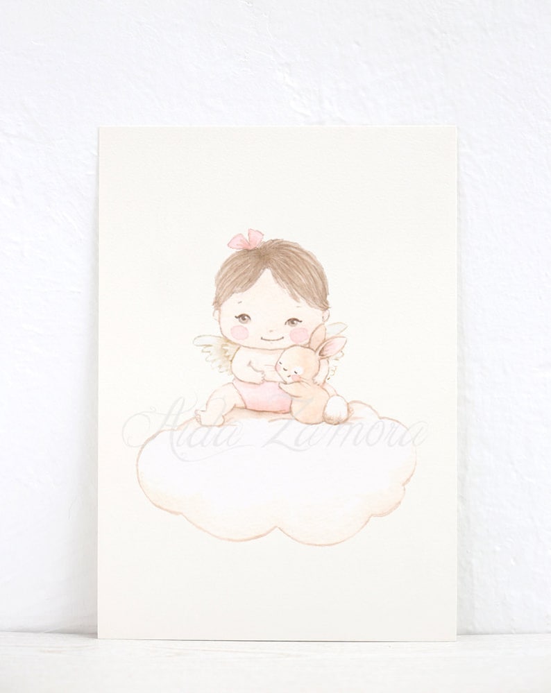Nursery Print guardian Angel Art Print Angel Baby - Etsy