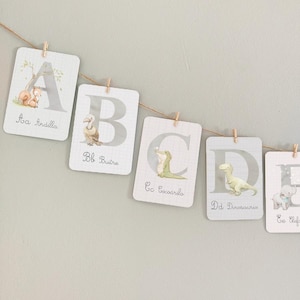 ANIMAL ALPHABET Learning Flash CARDS, Learning Resource, Animal Cards ...