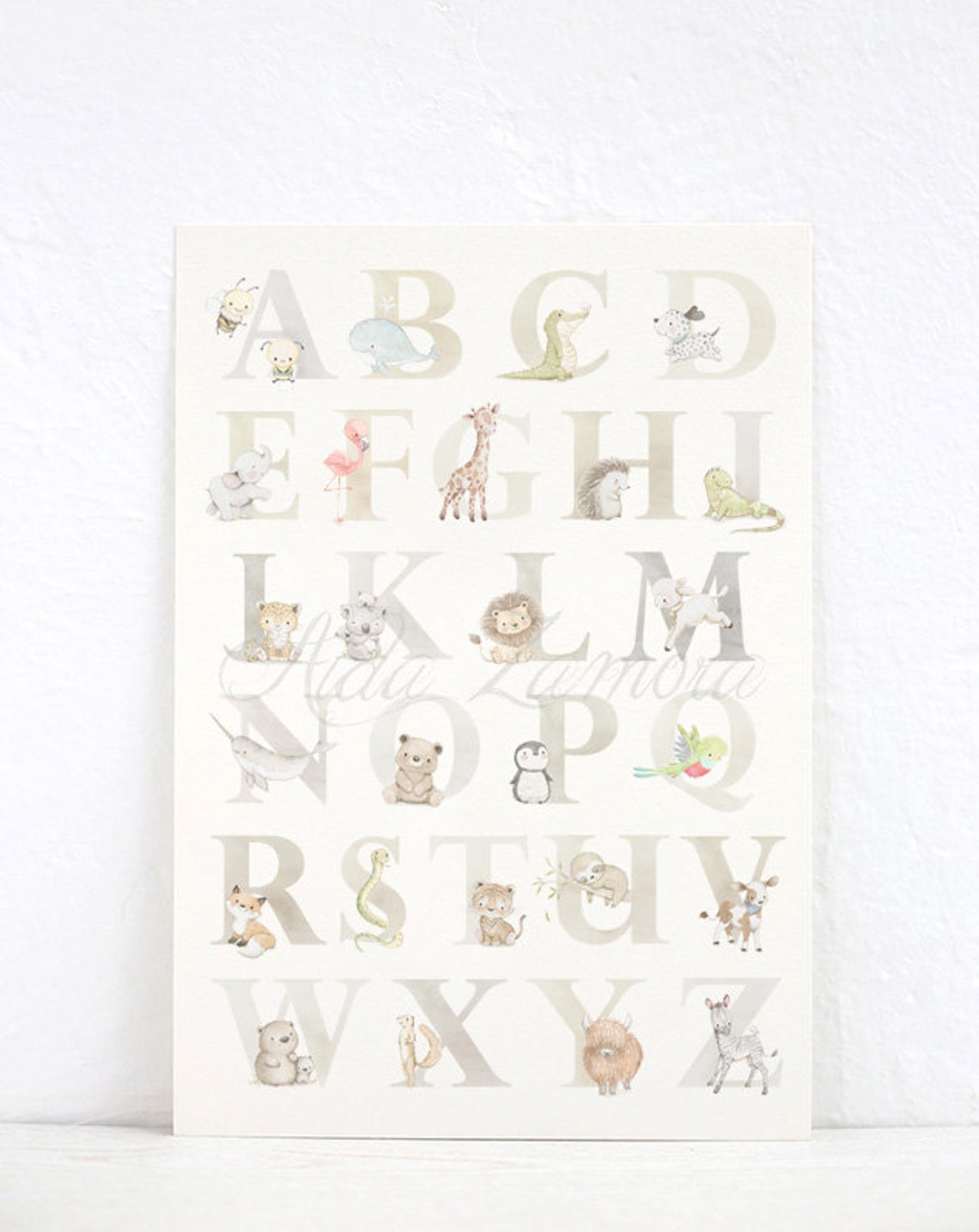 ABC Wall Art FRENCH Alphabet Français Animal Alphabet - Etsy