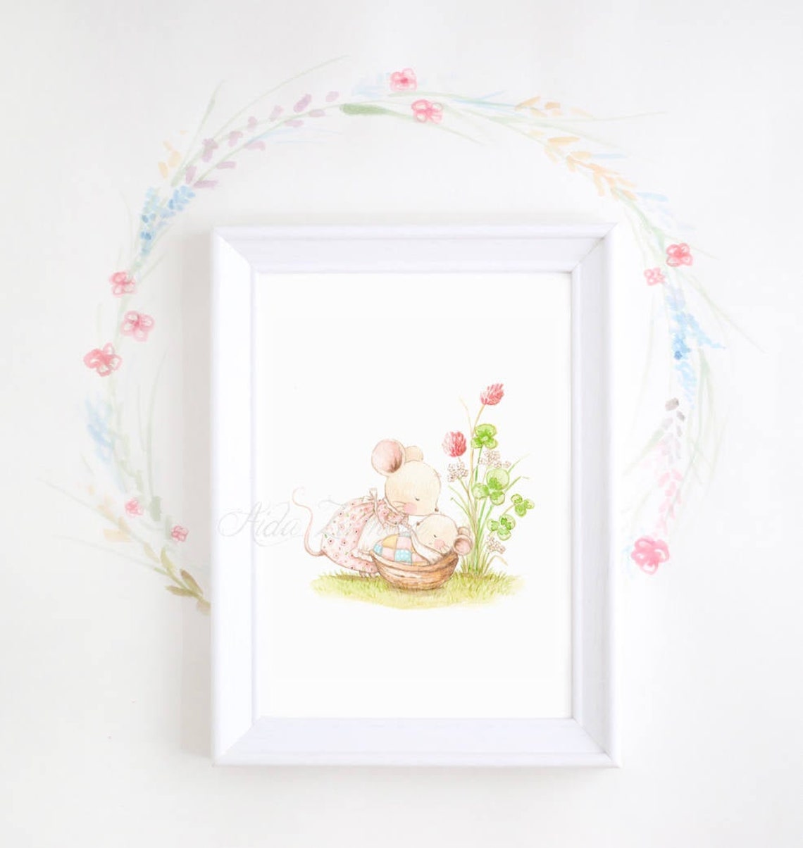 Nursery Art good Night Baby Mouse Nursery Art | Etsy