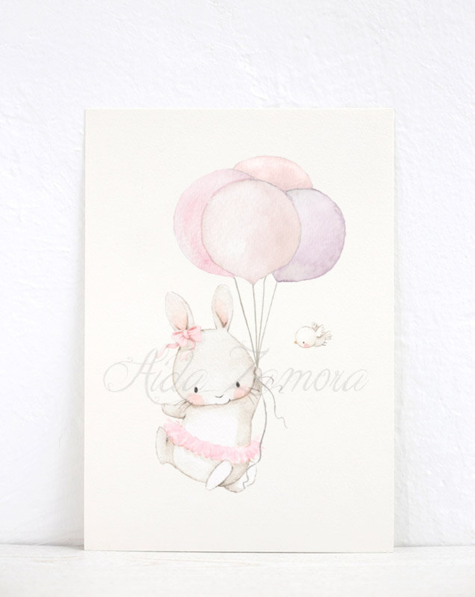 SET of Six Children's Art ballerina Bunnies | Etsy