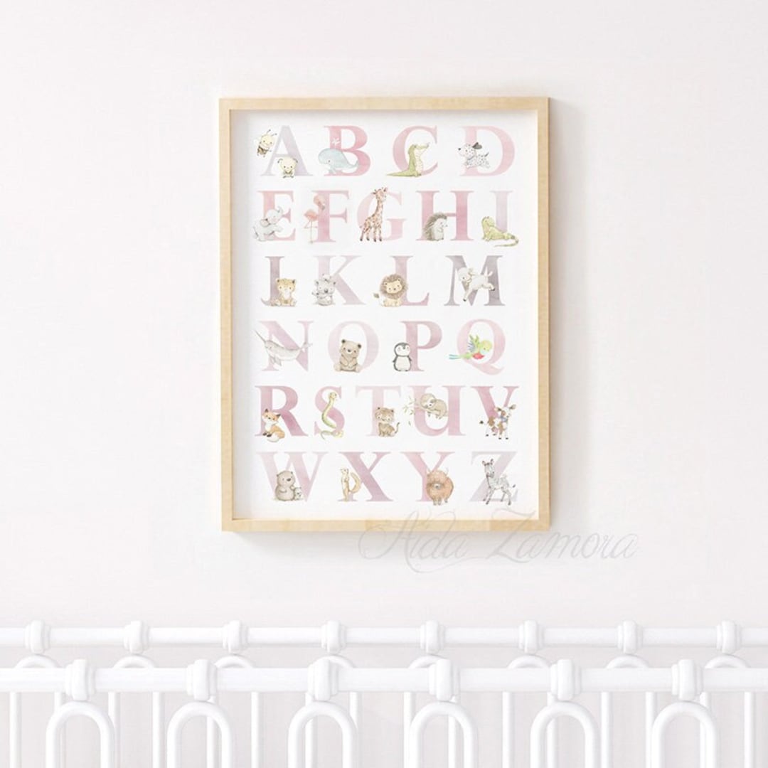 ABC Wall Art, FRENCH Alphabet, Français Animal Alphabet, Alphabet Art ...
