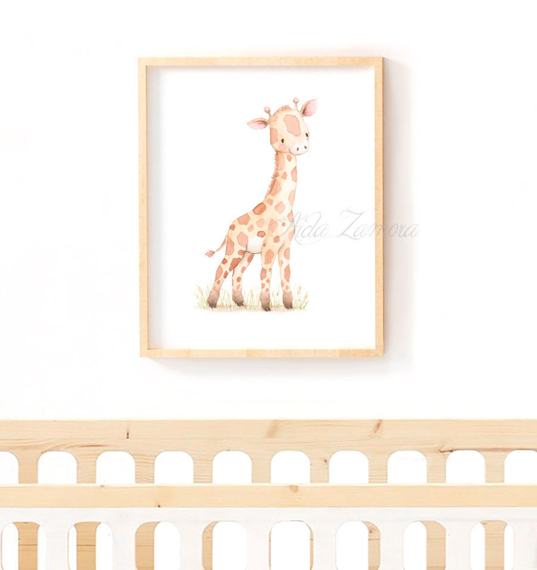 Nursery Art "baby Giraffe" Archival Print, Nursery Watercolor ...