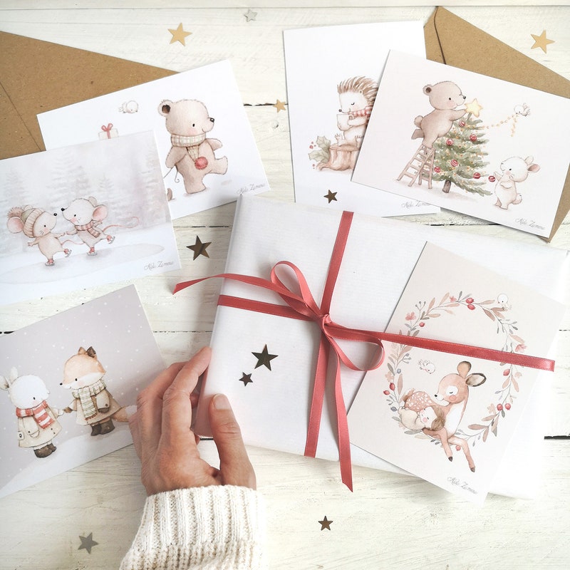 Christmas Postcard - Etsy