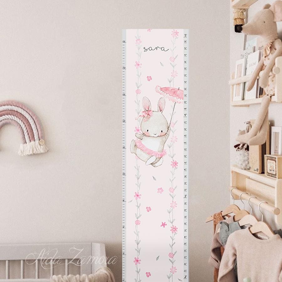 Girls Growth Chart, BALLERINAS, Nursery Growth Chart, Watercolor Growth ...