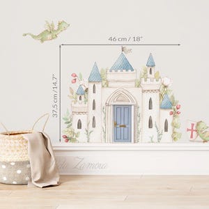 Fabric Wall Decal, CASTLE, Childrens Castle Decal, Castle Vinyl ...