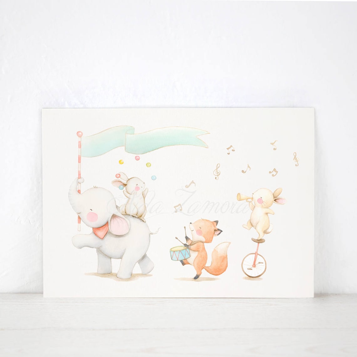 Personalized Nursery Art ANIMAL PARADE with | Etsy