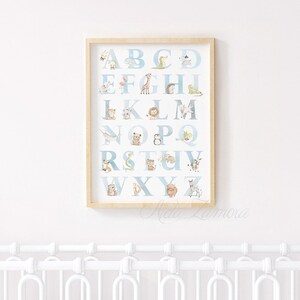 ABC Wall Art, FRENCH Alphabet, Français Animal Alphabet, Alphabet Art ...