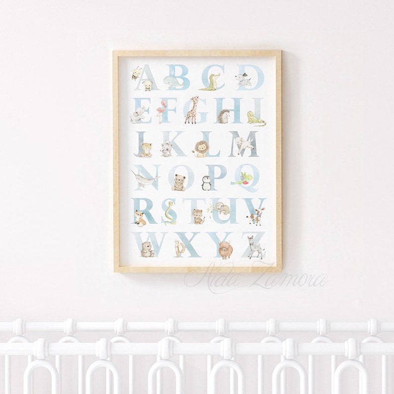 ABC Wall Art, FRENCH Alphabet, Français Animal Alphabet, Alphabet Art ...
