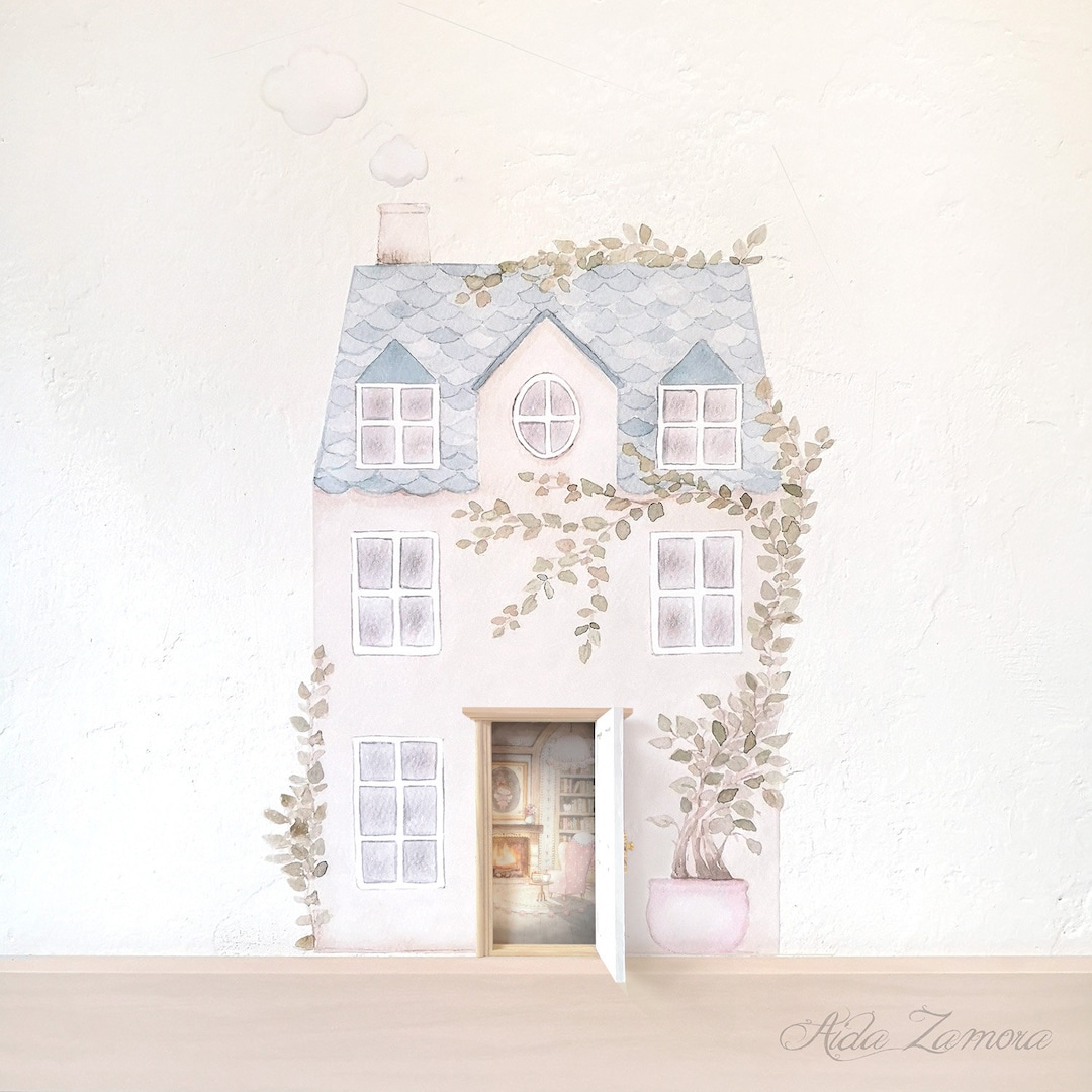 Fabric Wall Decal, HOUSE, Childrens Decal, House Vinyl, Fairy House ...