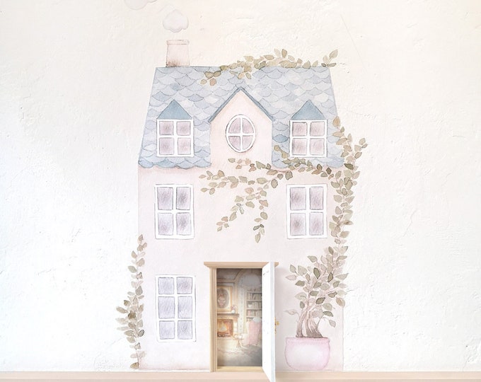 Fabric Wall Decal, HOUSE, Childrens Decal, House Vinyl, Fairy House ...