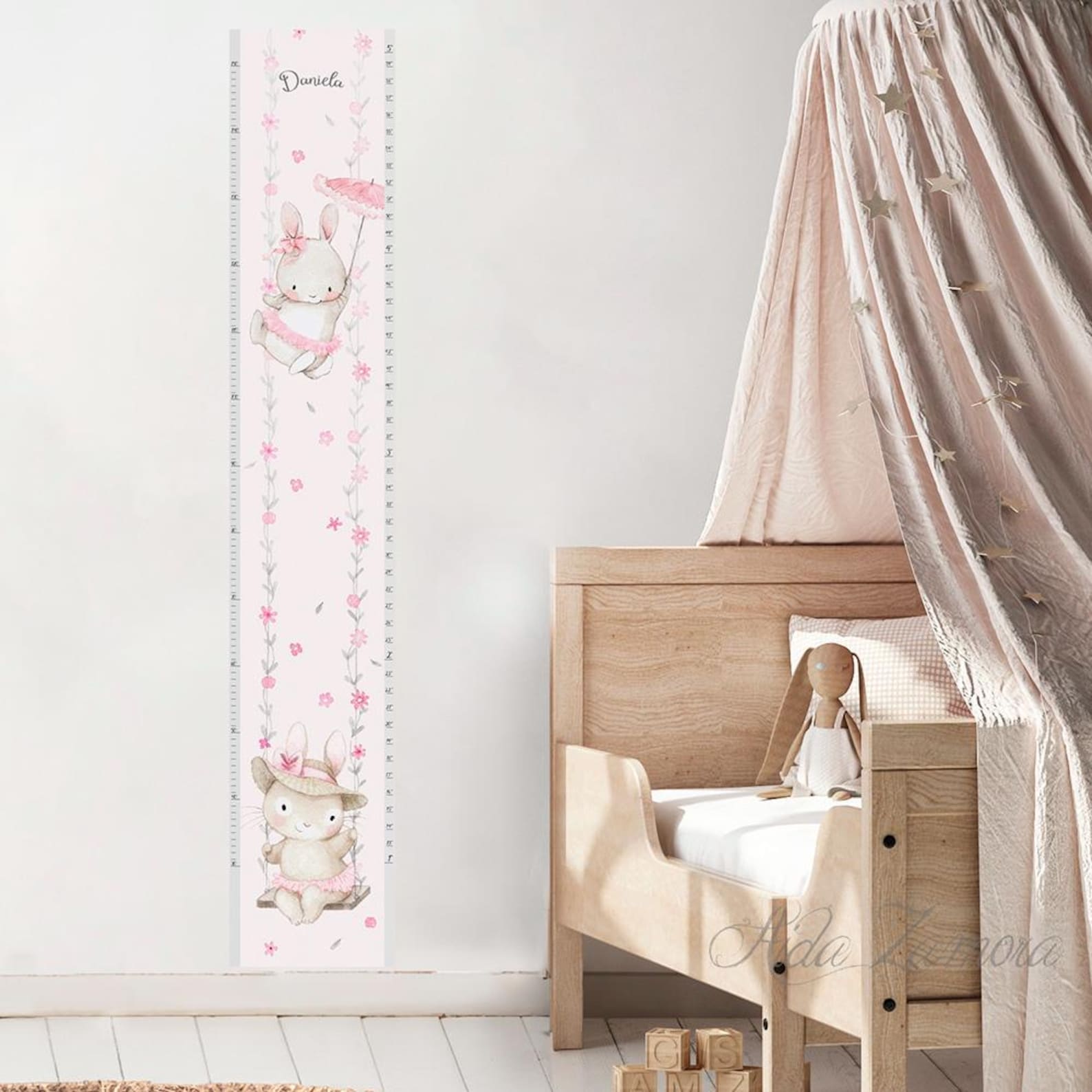 Girls Growth Chart, BALLERINAS, Nursery Growth Chart, Watercolor Growth ...