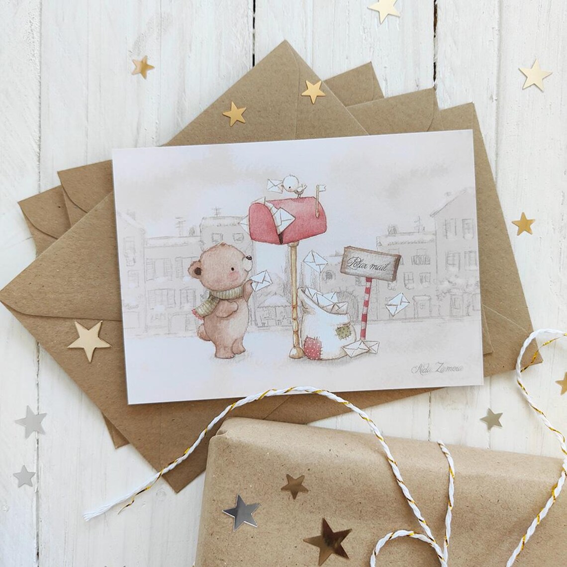 Set of 6 CHRISTMAS POSTCARDS, Christmas Cards, Holidays Cards ...