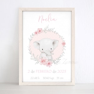 Baby Birth Print "hello World" Personalized Nursery Art, New Baby Girl ...