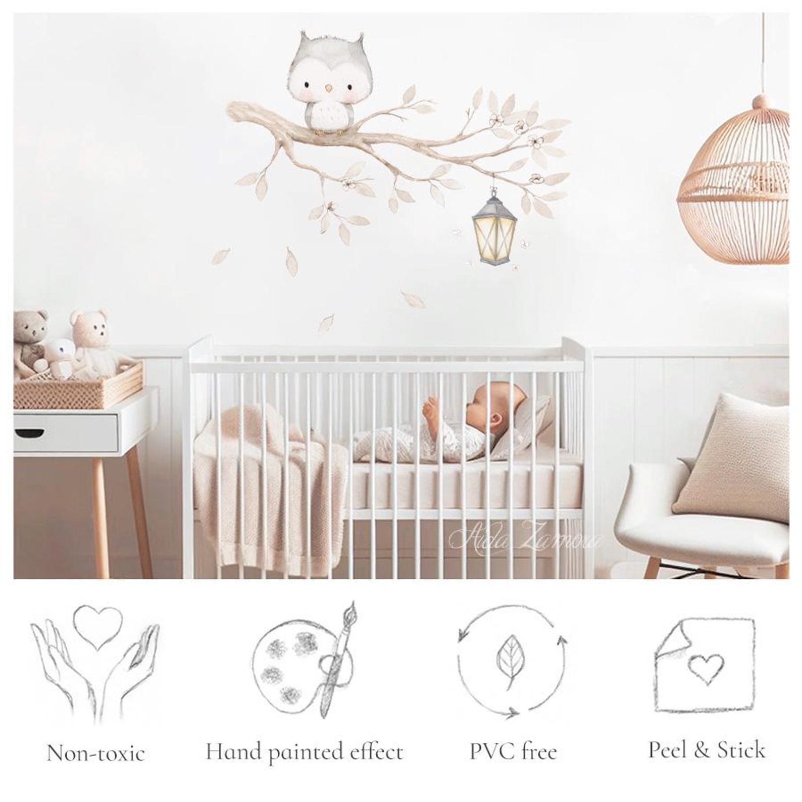 HIGH QUALITY Wall Decal, OWL, Nursery Wall Decal, Tree Decal, Owl Wall ...