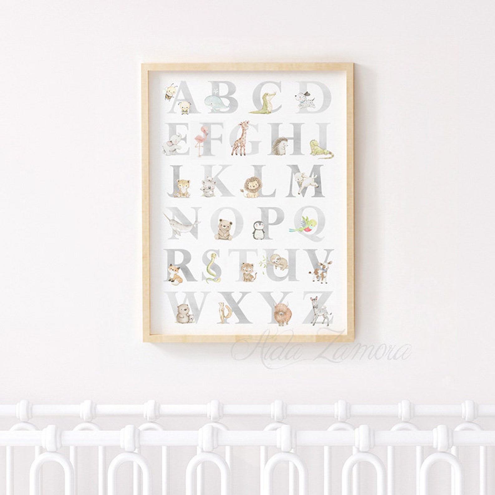 ABC Wall Art FRENCH Alphabet Français Animal Alphabet - Etsy