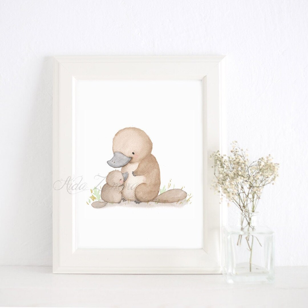 Nursery Print "platypus" Nursery Wall Art, Platypus Art, Watercolor ...