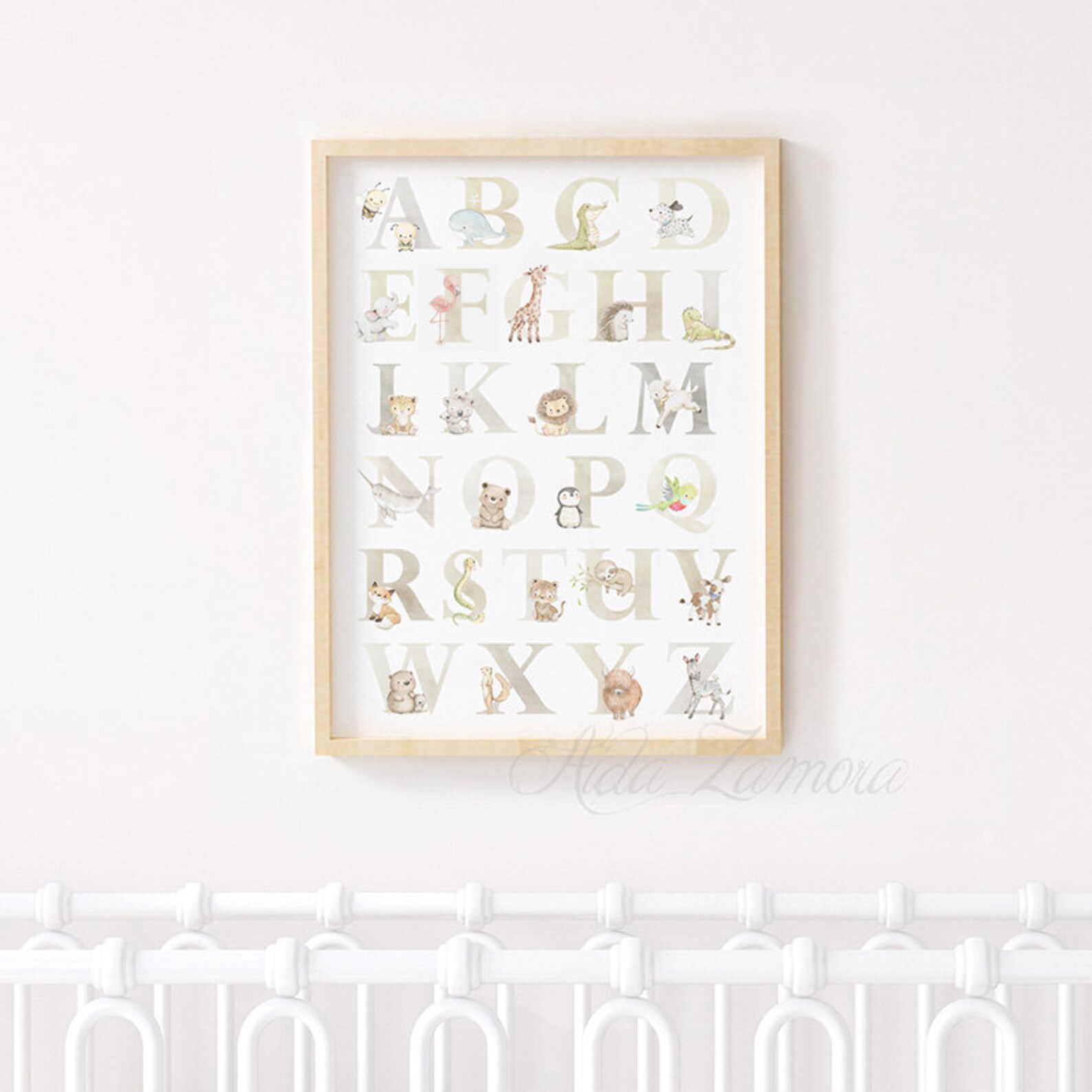 ABC Wall Art FRENCH Alphabet Français Animal Alphabet - Etsy