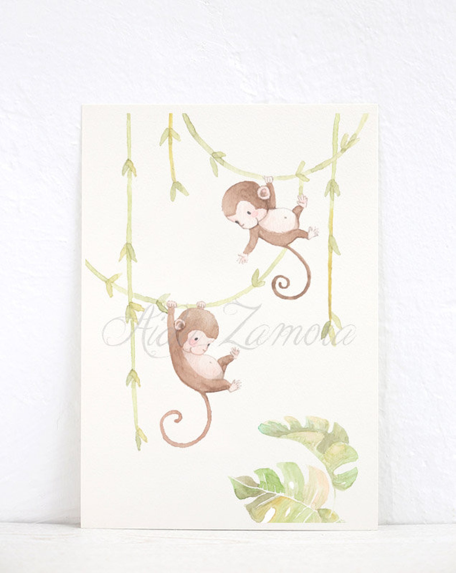 SET of Six Watercolor Safari Nursery Art. Safari Animals - Etsy