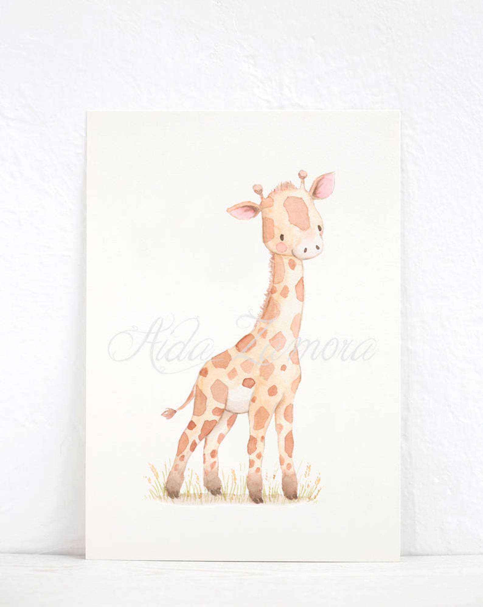 SET of Six Watercolor Safari Nursery Art. Safari Animals - Etsy