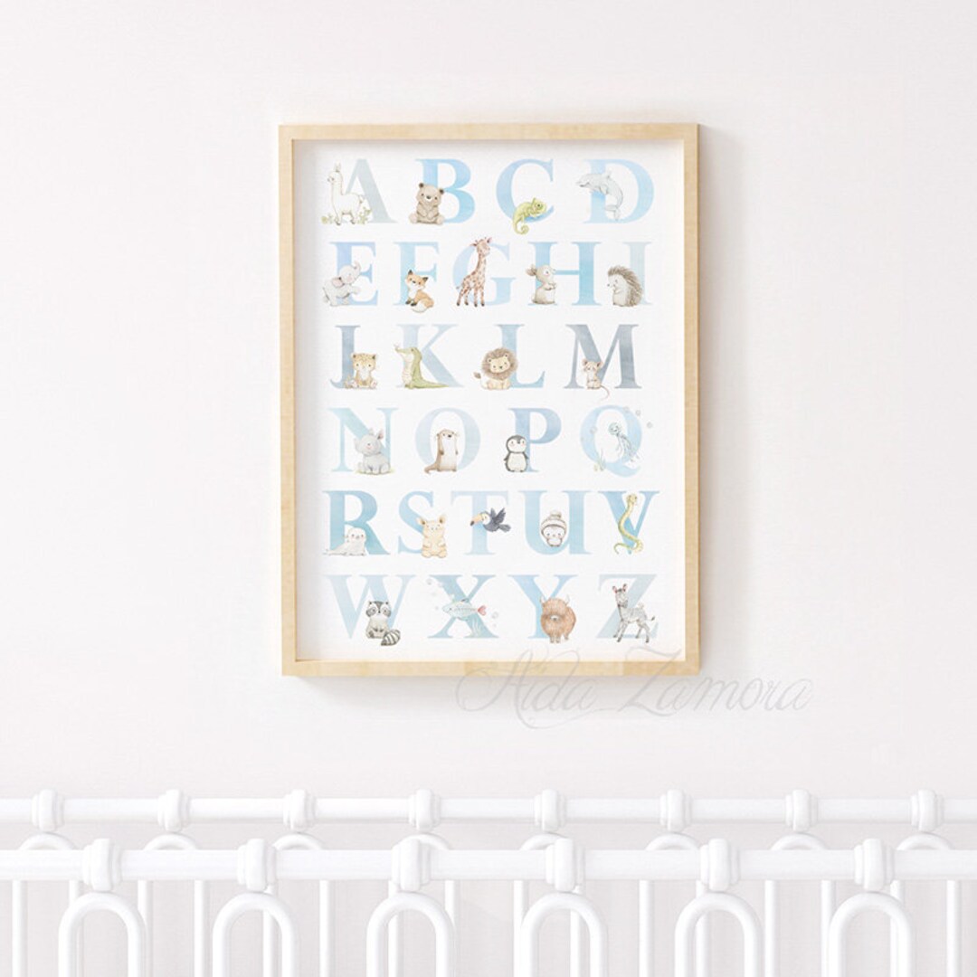 ABC Wall Art, GERMAN Alphabet, Deutsche Animal Alphabet, Alphabet Art ...