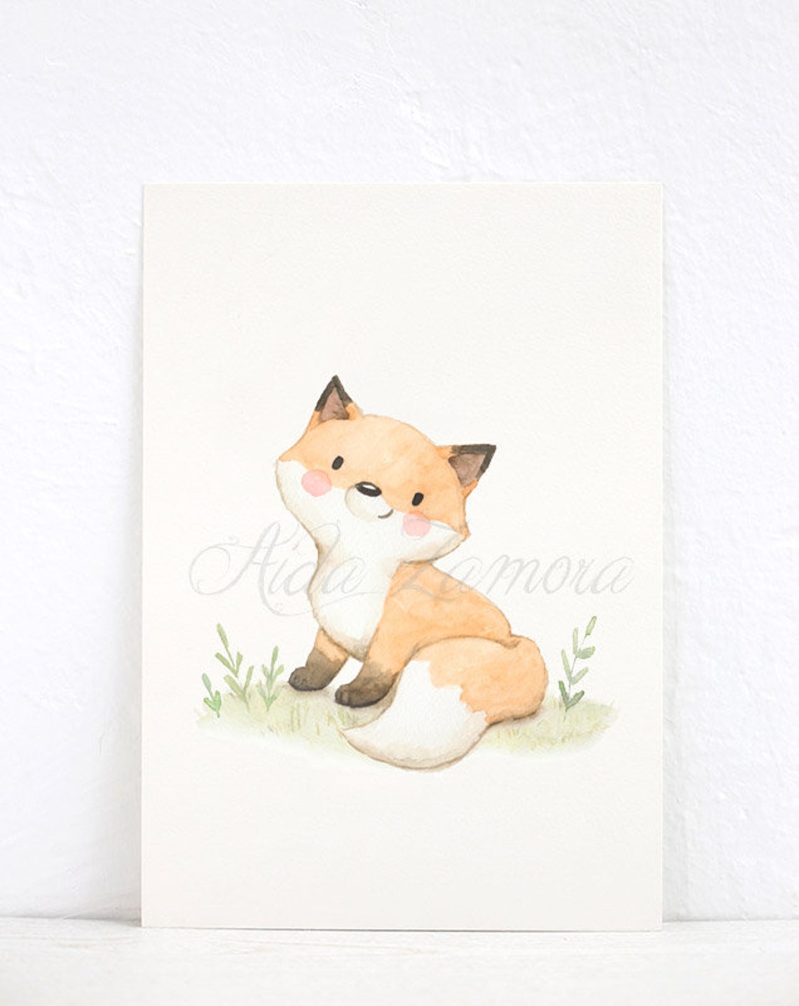 SET of Four Watercolor Nursery Art "woodland Animals" Woodland Animals ...