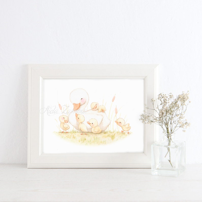 SET of Three Nursery Prints "little Ducks" Whimsical Art, Duckling ...