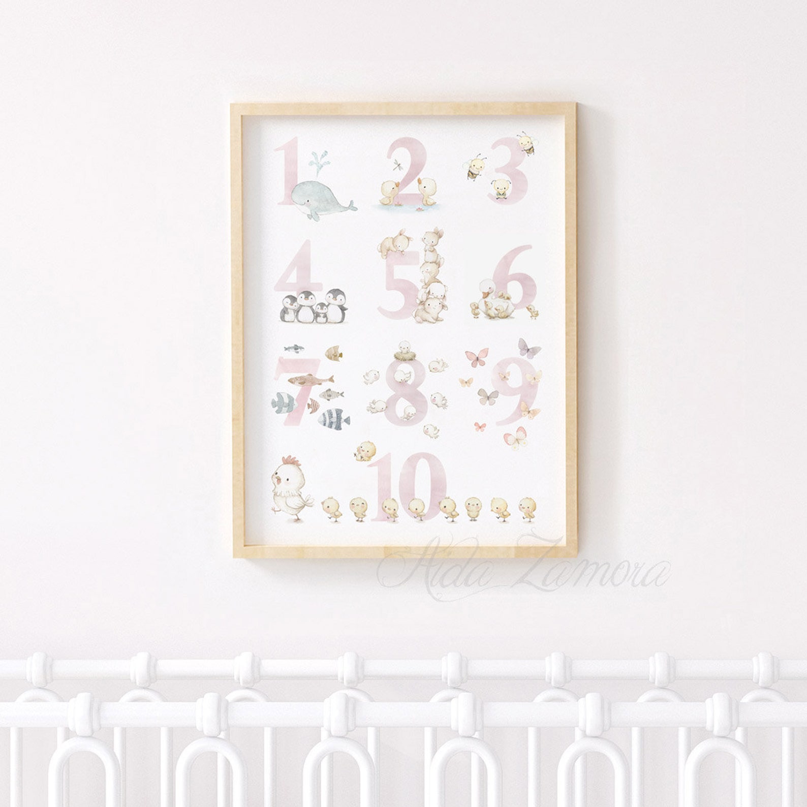 NUMBERS WALL ART, Animal Numbers, 1 to 10 Numbers, Numbers Nursery ...