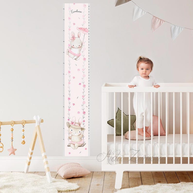 Girls Growth Chart, BALLERINAS, Nursery Growth Chart, Watercolor Growth ...