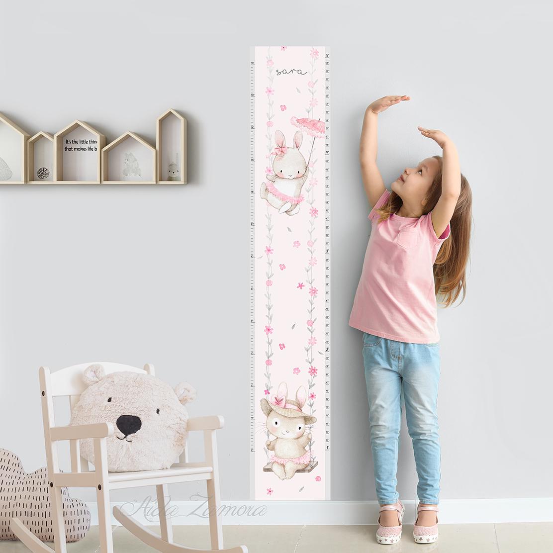 Girls Growth Chart, BALLERINAS, Nursery Growth Chart, Watercolor Growth ...