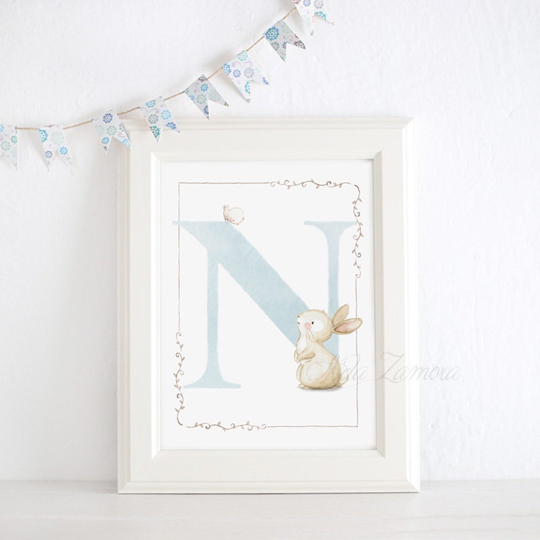 CUSTOM Watercolor Letter, Personalised Letter, Nursery Letter, Baby ...