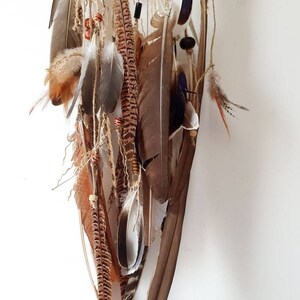 Native American style woodland feather wall art tribal | Etsy