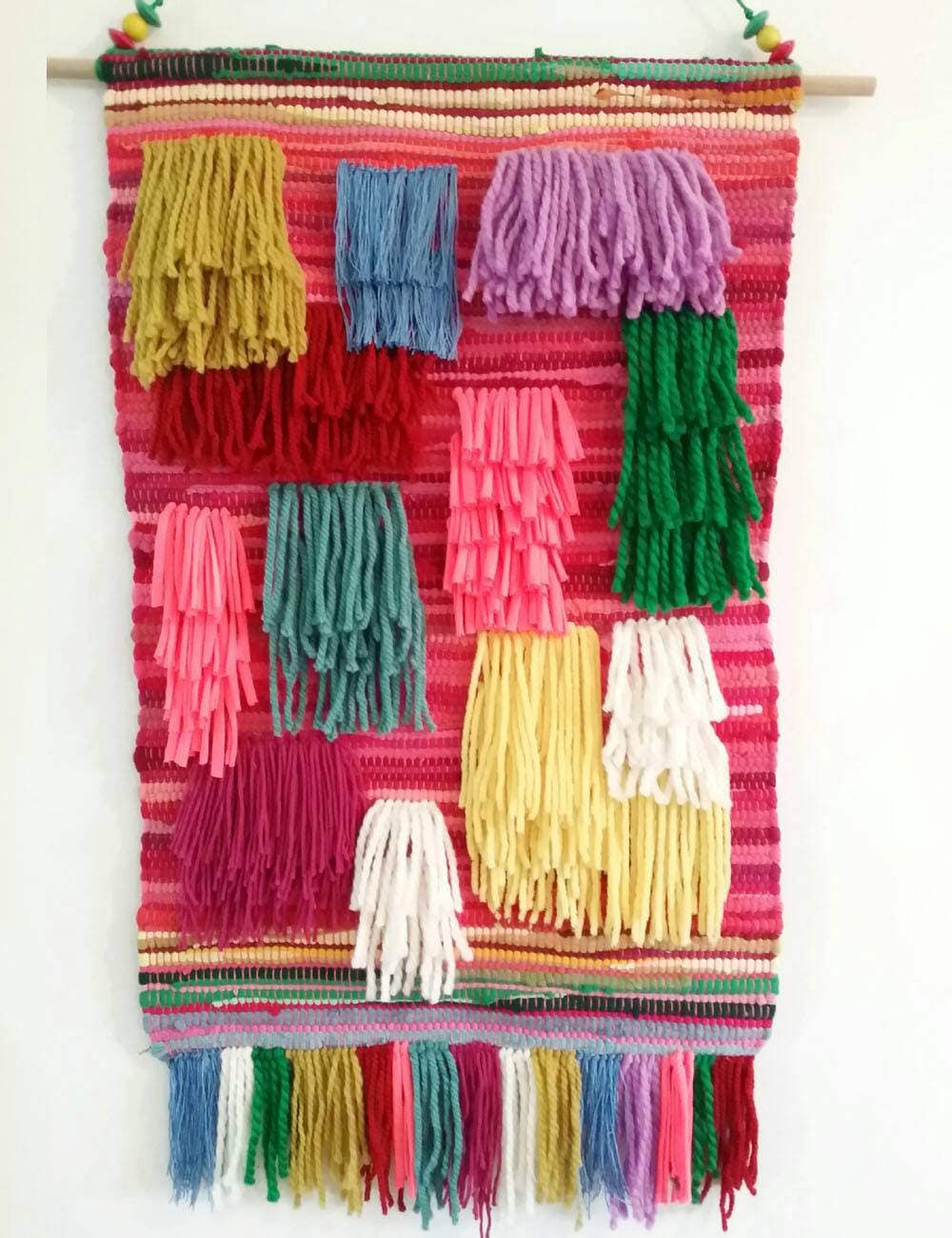 Boho Wall Tapestry Large Bohemian Decor Woven Rug Yarn Wall - Etsy