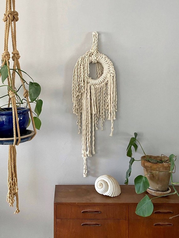 Round Macrame Circular Art Modern Bohemian Fibre Tapestry - Etsy