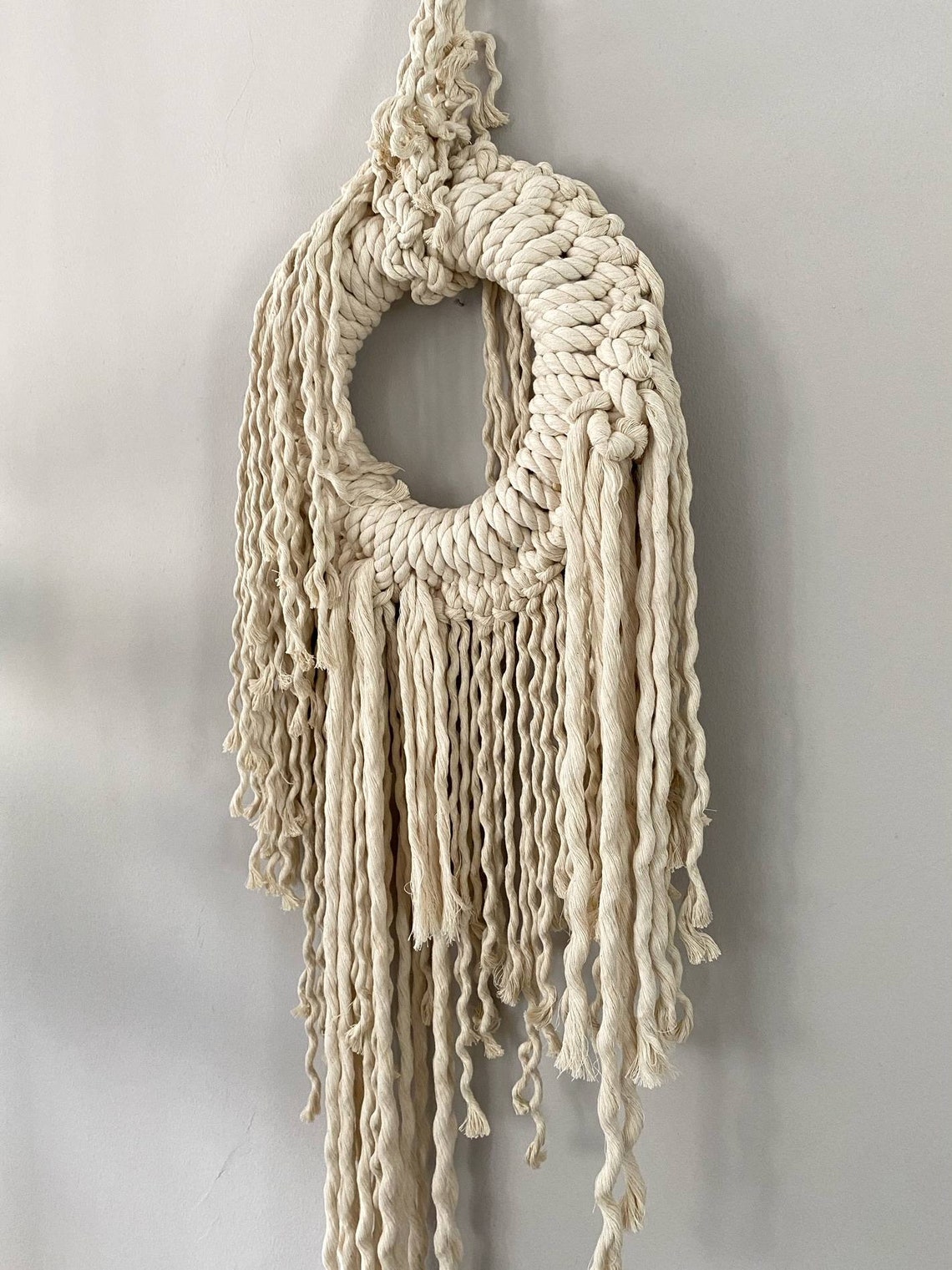Round Macrame Circular Art Modern Bohemian Fibre Tapestry - Etsy